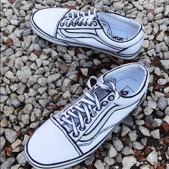 Vans | Shoes | Cartoon Custom Vans | Poshmark